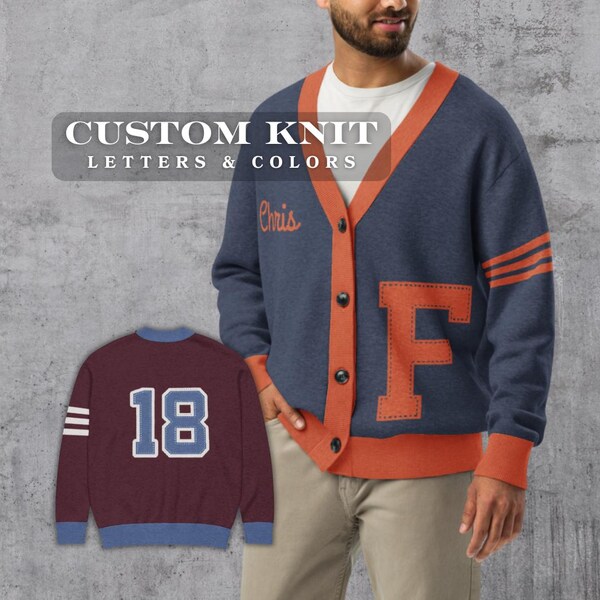 Letterman Sweater - Etsy