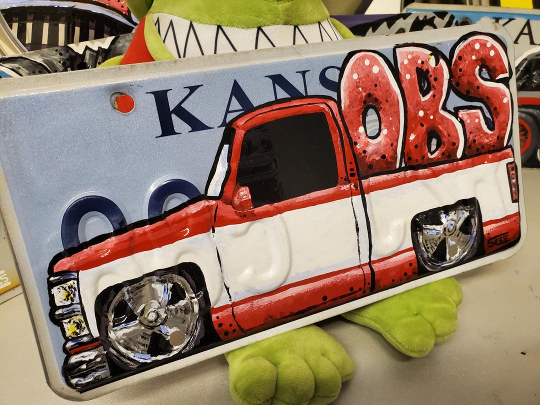 OBS Chevy Silverado Custom Painted License Plate Hotrod Art - Etsy