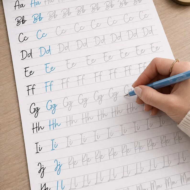 Cursive Handwriting Practice Tracing Worksheet to Improve Handwriting ...