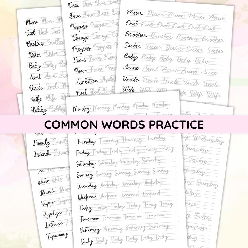 Cursive Handwriting Practice Tracing Worksheet to Improve Handwriting ...
