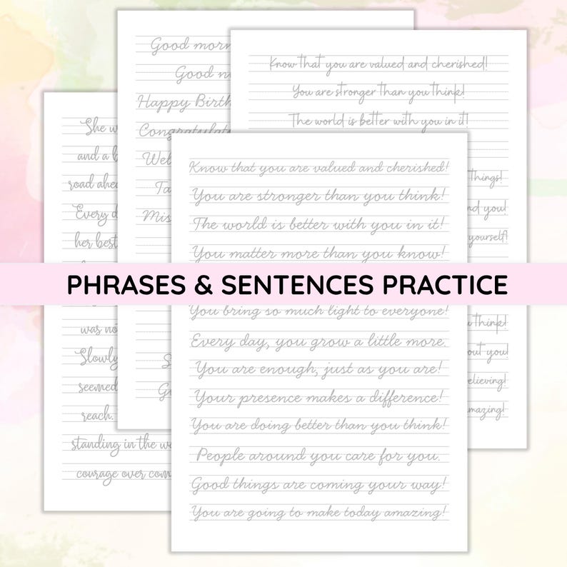 Cursive Handwriting Practice Tracing Worksheet to Improve Handwriting ...