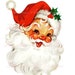 12 PNG Elegant Santa Clipart - Vintage Santa Face PNG With Gold Accents ...