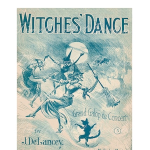 Vintage Digital Download Image, Halloween Witch Printable, the Witches ...