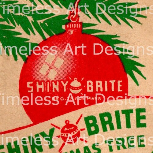 DIGITAL Vintage Christmas Shiny Brite Ornament Box 2 Craft - Etsy