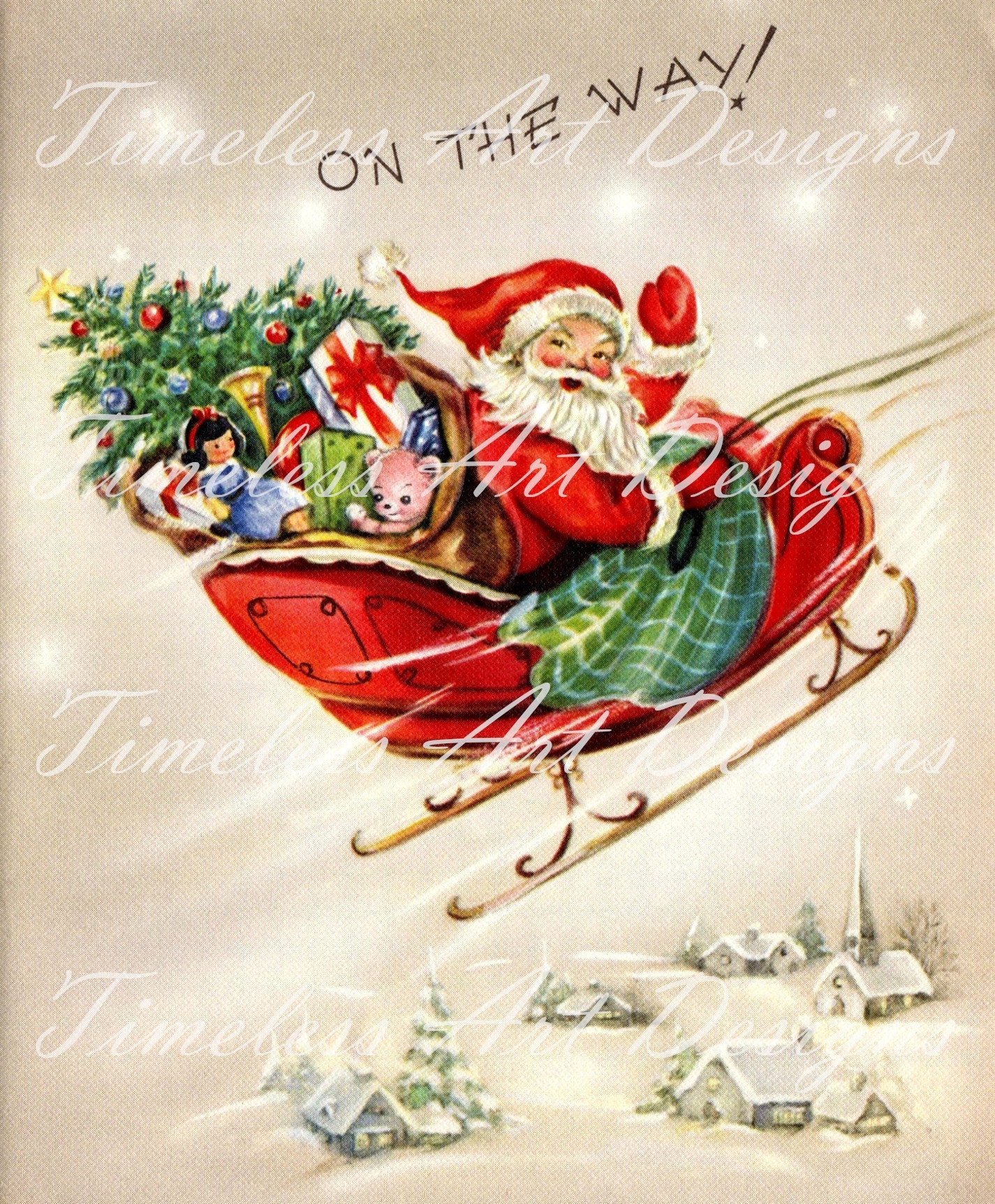 Victorian Santa And His Sleigh