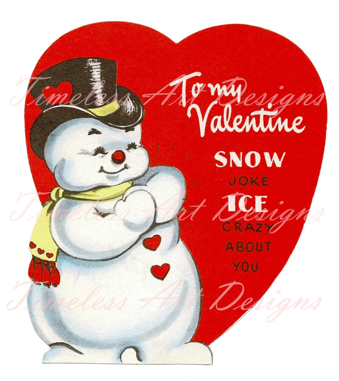 Digital Download Image, Cute Little Snowman With Top Hat, Vintage ...