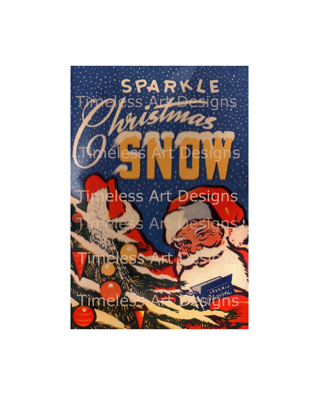 Digital Download Image, Antique Box of Christmas Snow, Antique Box ...