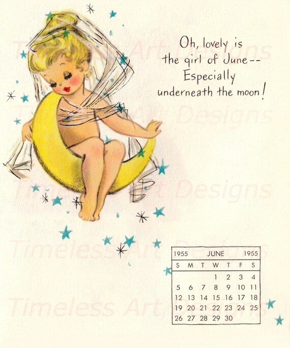 Girl Calendar Page