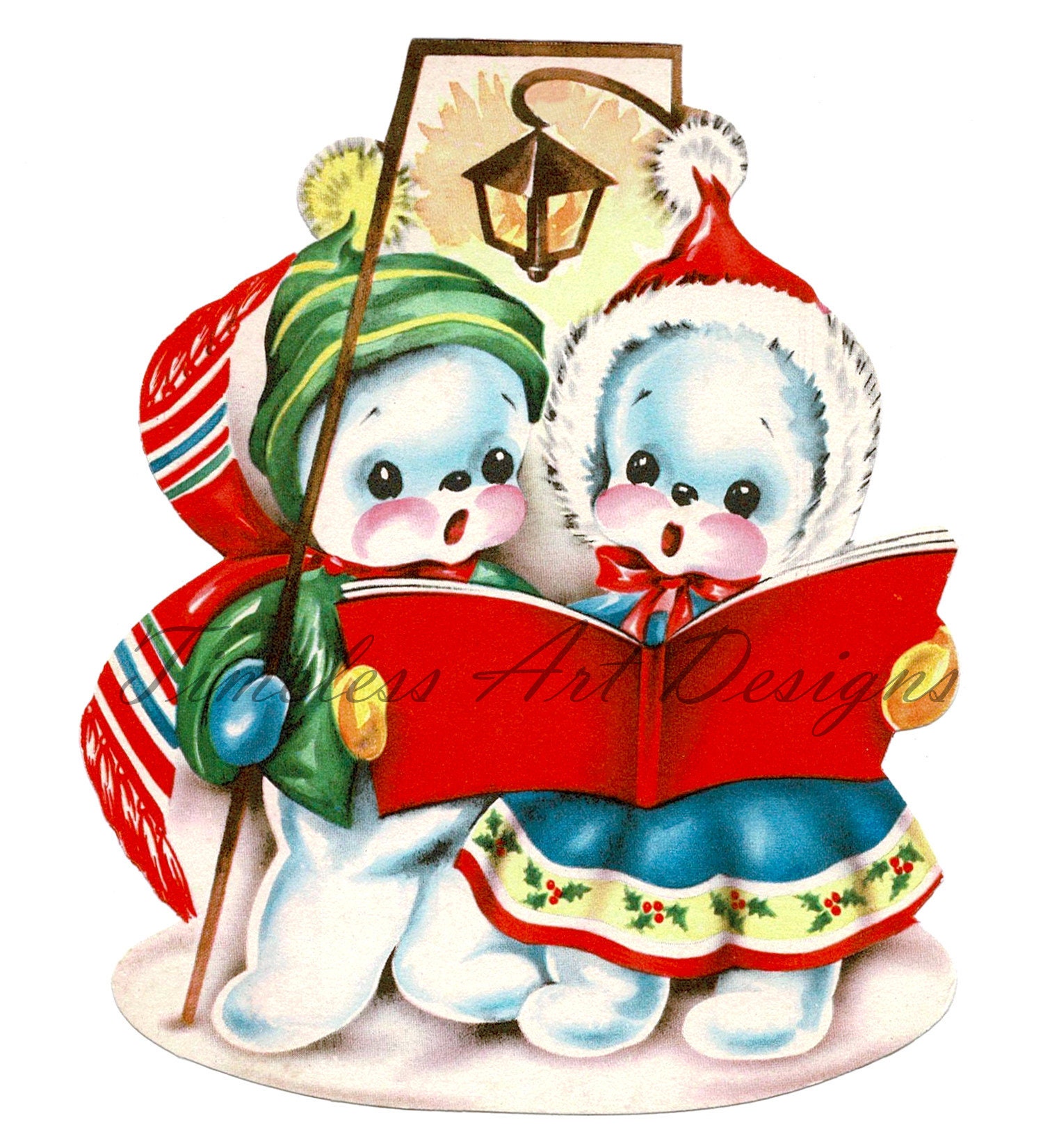 Vintage Retro Snowman Printable Digital Download Image, Cute Snowman ...