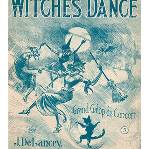 Vintage Digital Download Image, Halloween Witch Printable, the Witches ...