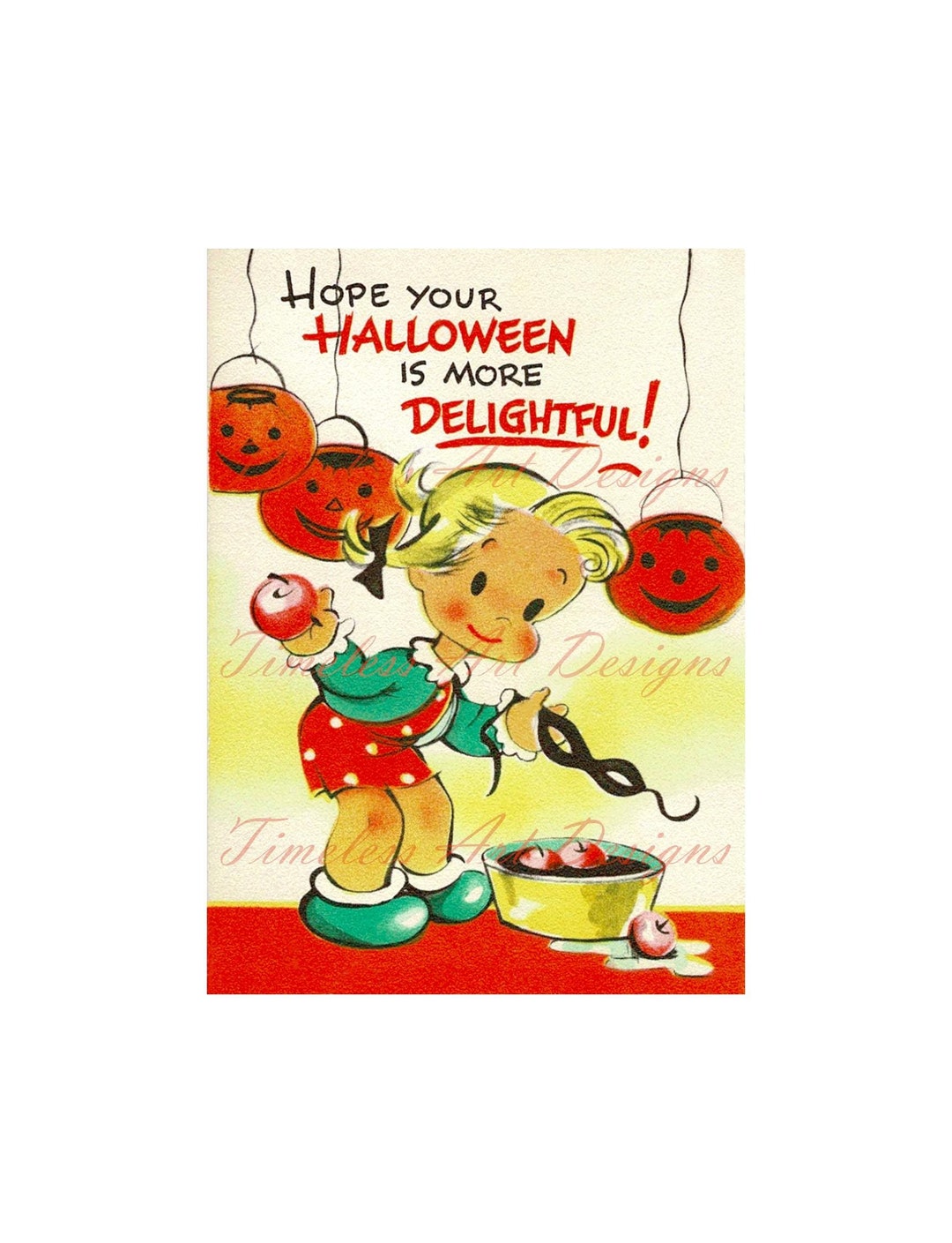 Halloween Digital Download Image Cute Little Girl Pumpkin Ghost Bat ...