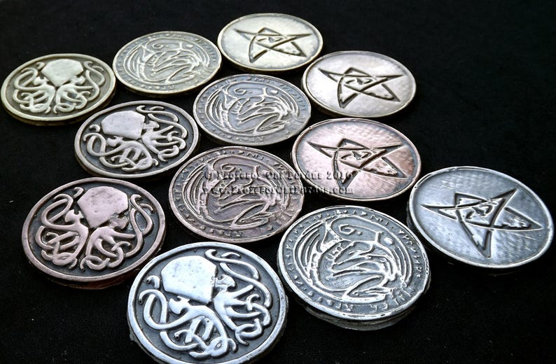 Cthulhu Coins or Medallions. Single or Set | Etsy