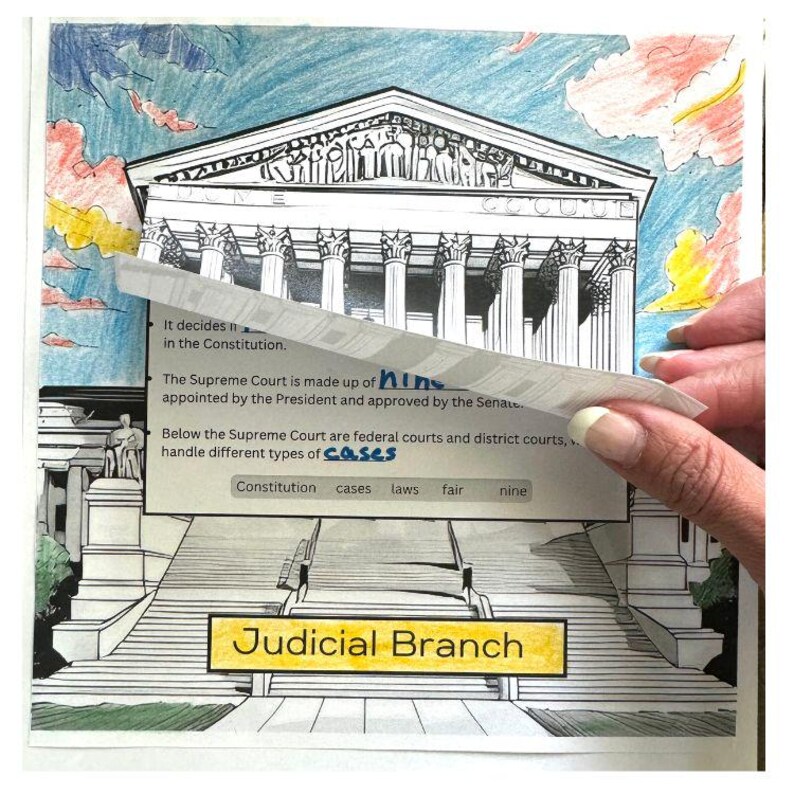 3 Branches of Government Fun Coloring Activity Craft Project - Etsy