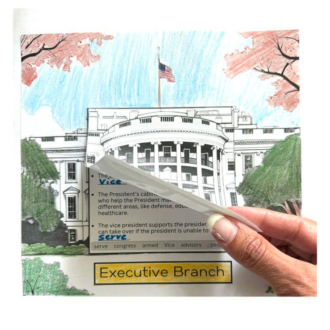 3 Branches of Government Fun Coloring Activity Craft Project - Etsy