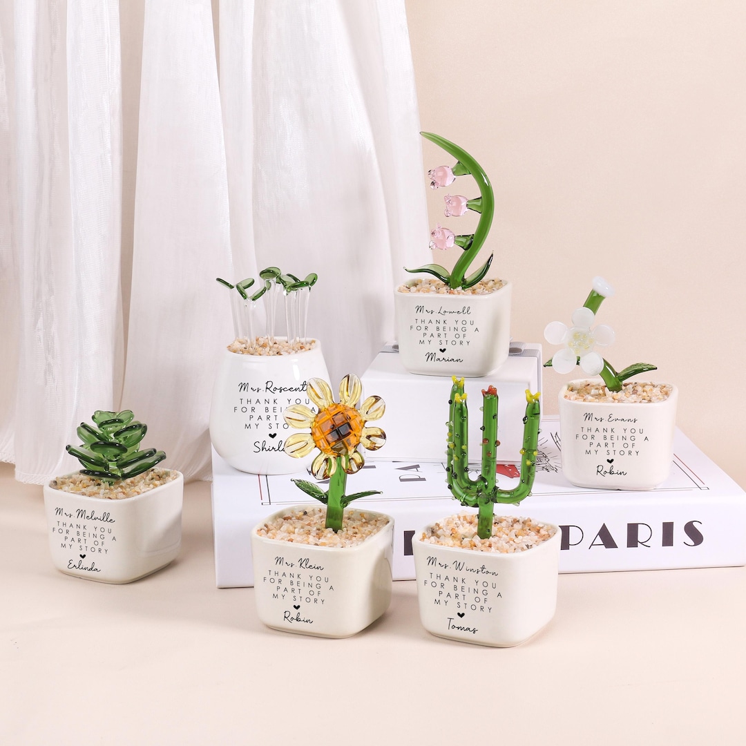 Stained Glass Flower Custom Potted Plants | Thank You for Helping Me ...