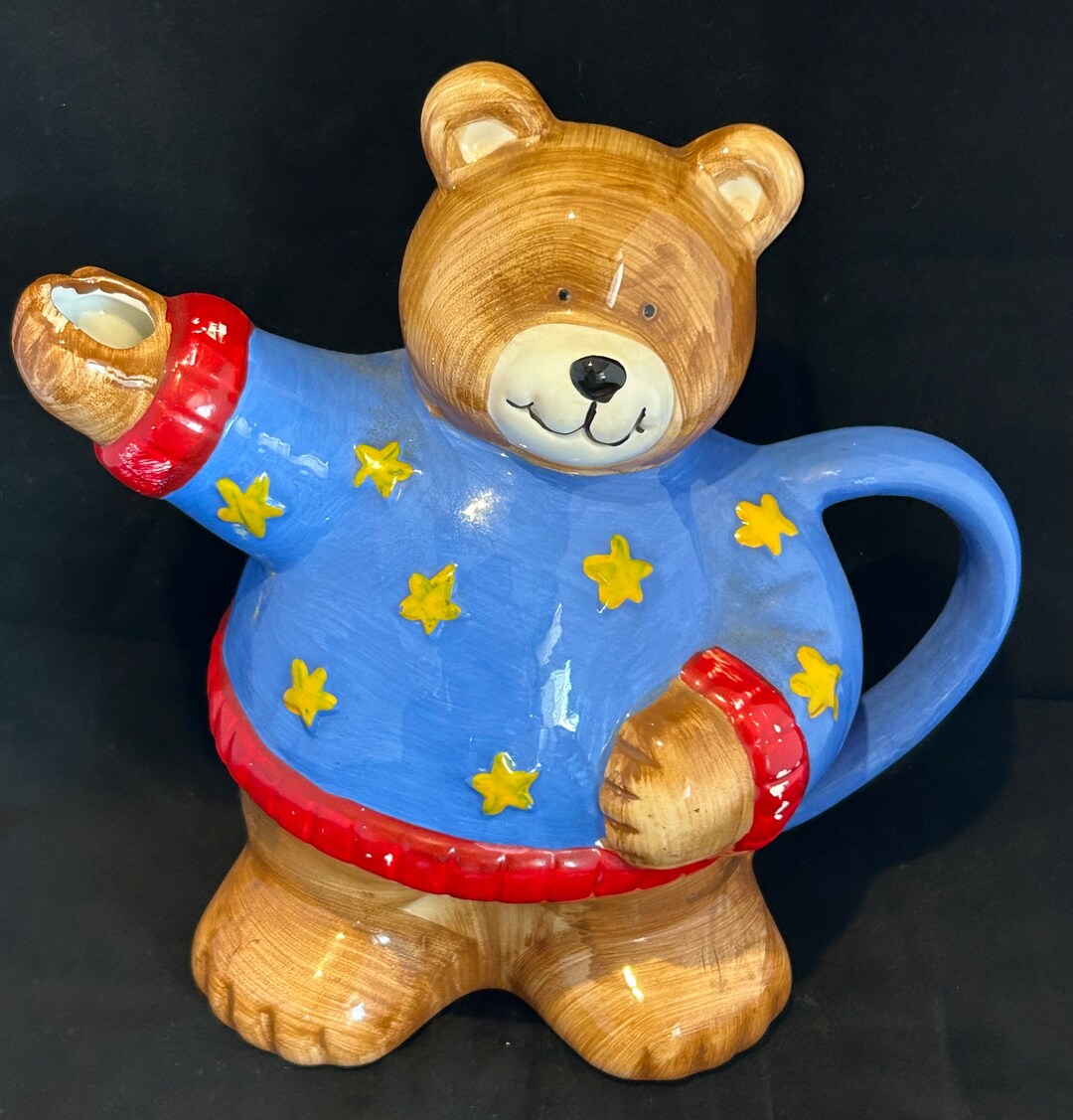 Teddy Bear TEAPOT Collectible From COCO DOWLEY - Etsy