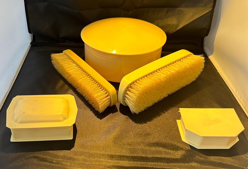 Vintage Bakelite Vanity Set Trinket Box Clothes Brush Cufflink Box - Etsy