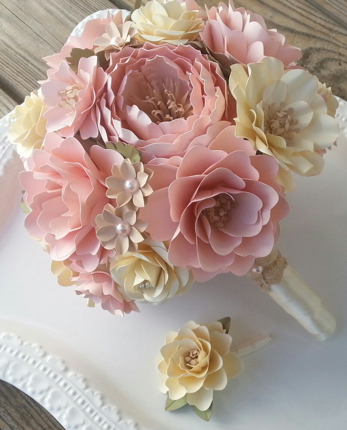 Handmade Paper Flower Bouquet Paper Bouquet Wedding - Etsy