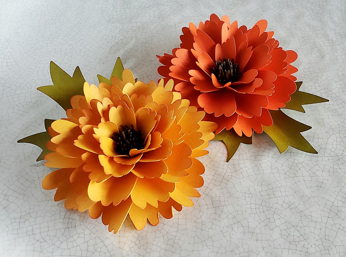 Easy Paper Flower Tutorial Paper Flower Templates DIY - Etsy