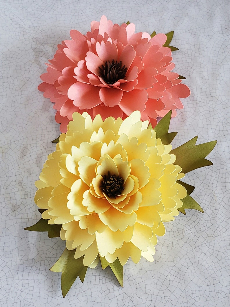 Easy Paper Flower Tutorial Paper Flower Templates DIY - Etsy