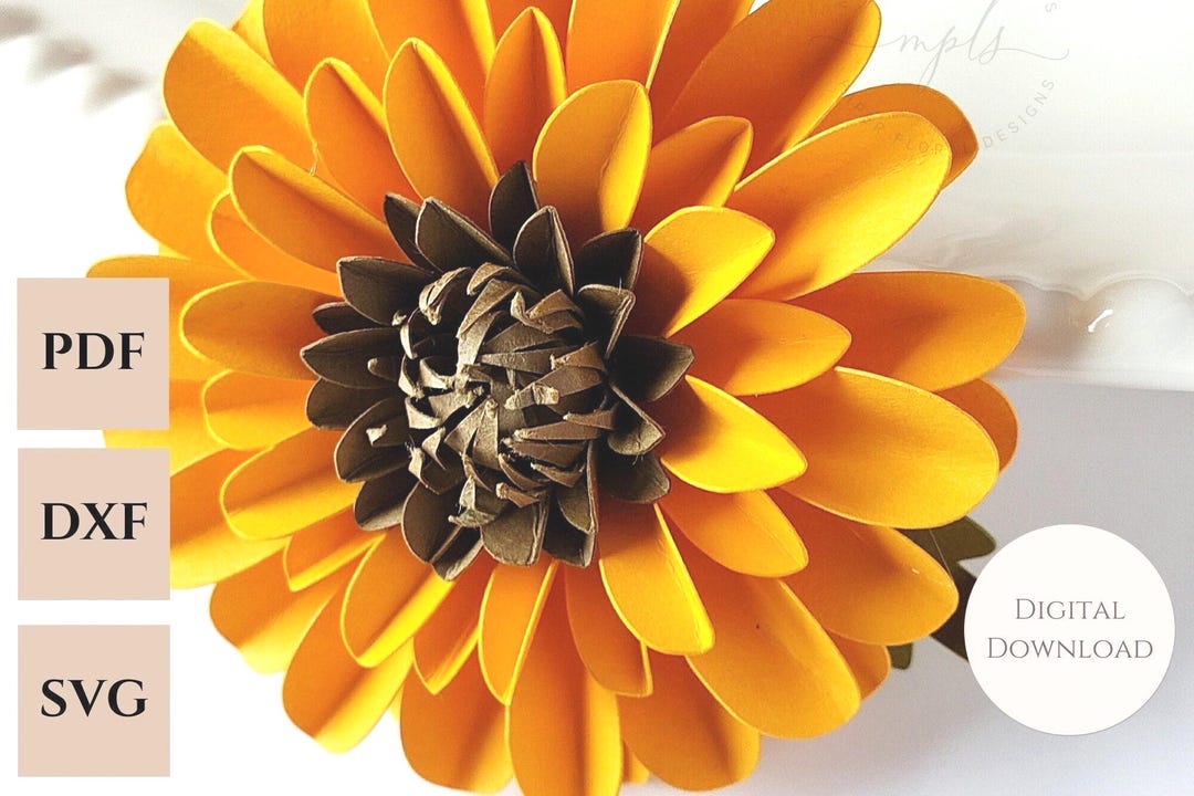 Easy Paper Flower Tutorial - Paper Flower Templates - Cricut - 3D ...