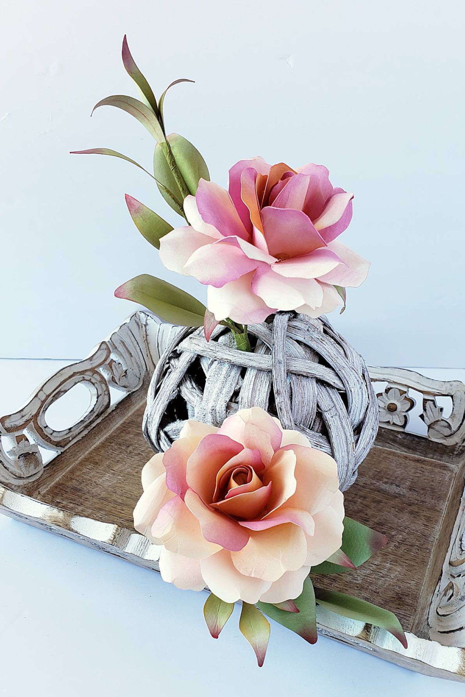 Easy Paper Flower Tutorial Paper Flower Templates DIY - Etsy