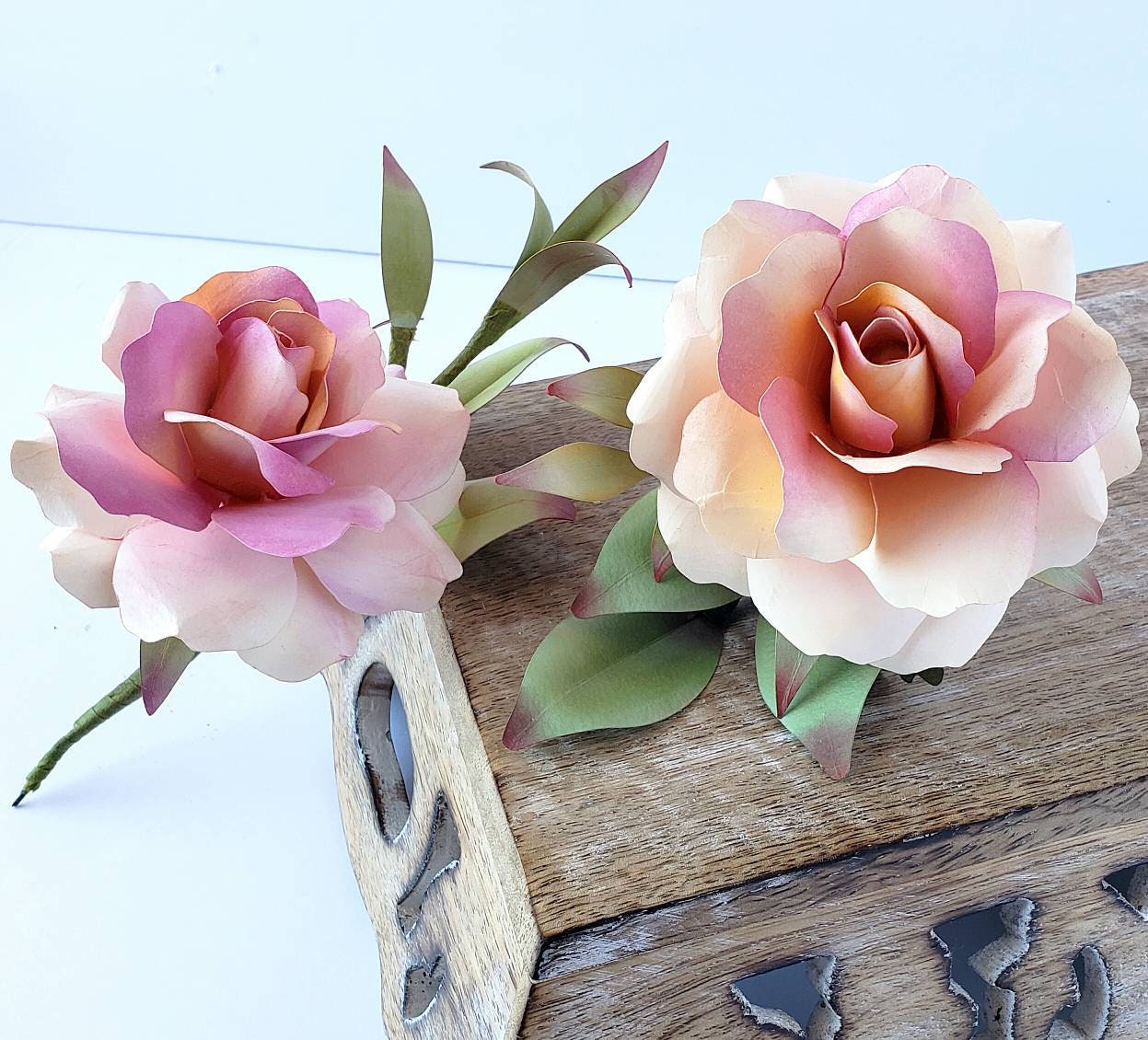 Easy Paper Flower Tutorial Paper Flower Templates - Etsy