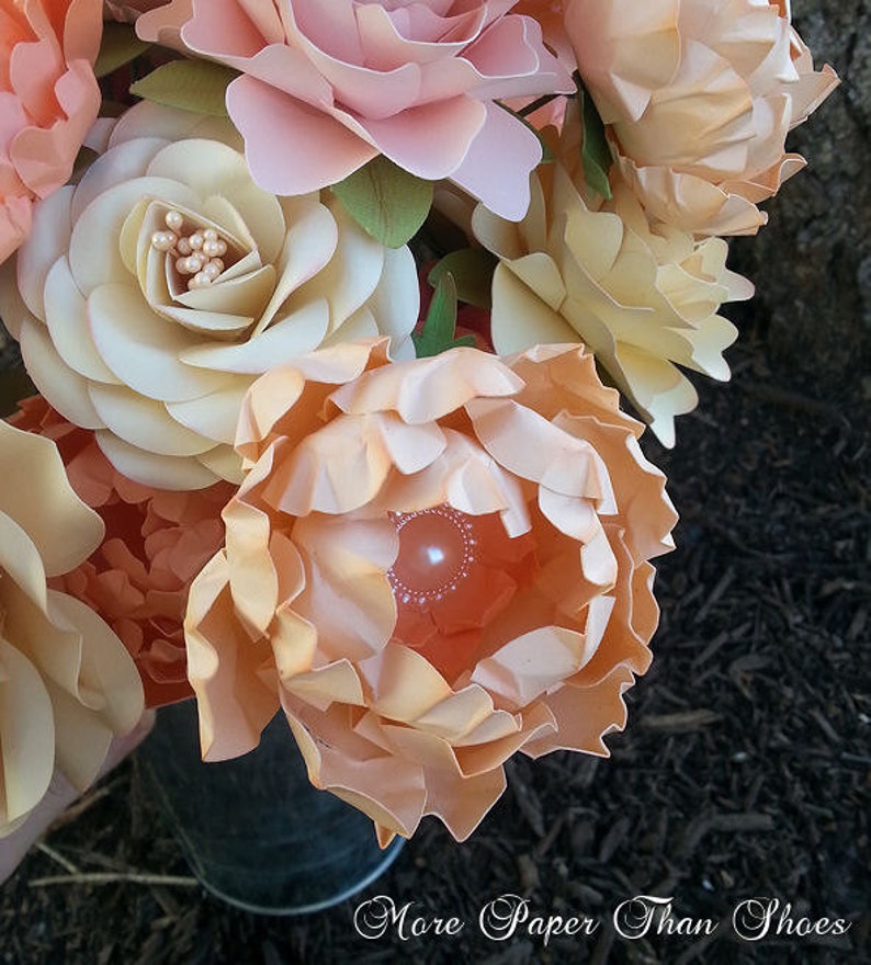 Paper Flowers Wedding Birthday Special Events Set of | Etsy