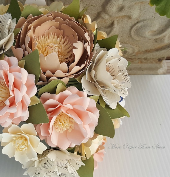 Paper Bouquet Paper Flower Bouquet Handmade Bouquet Pink | Etsy