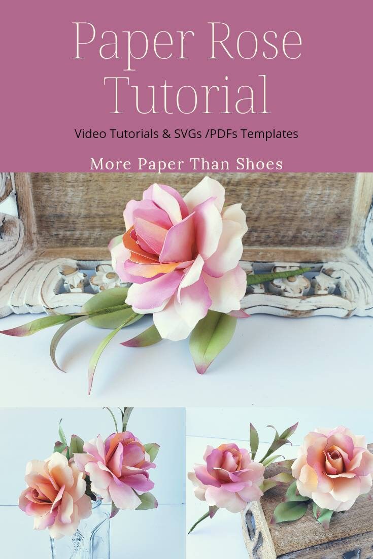 Easy Paper Flower Tutorial Paper Flower Templates DIY - Etsy