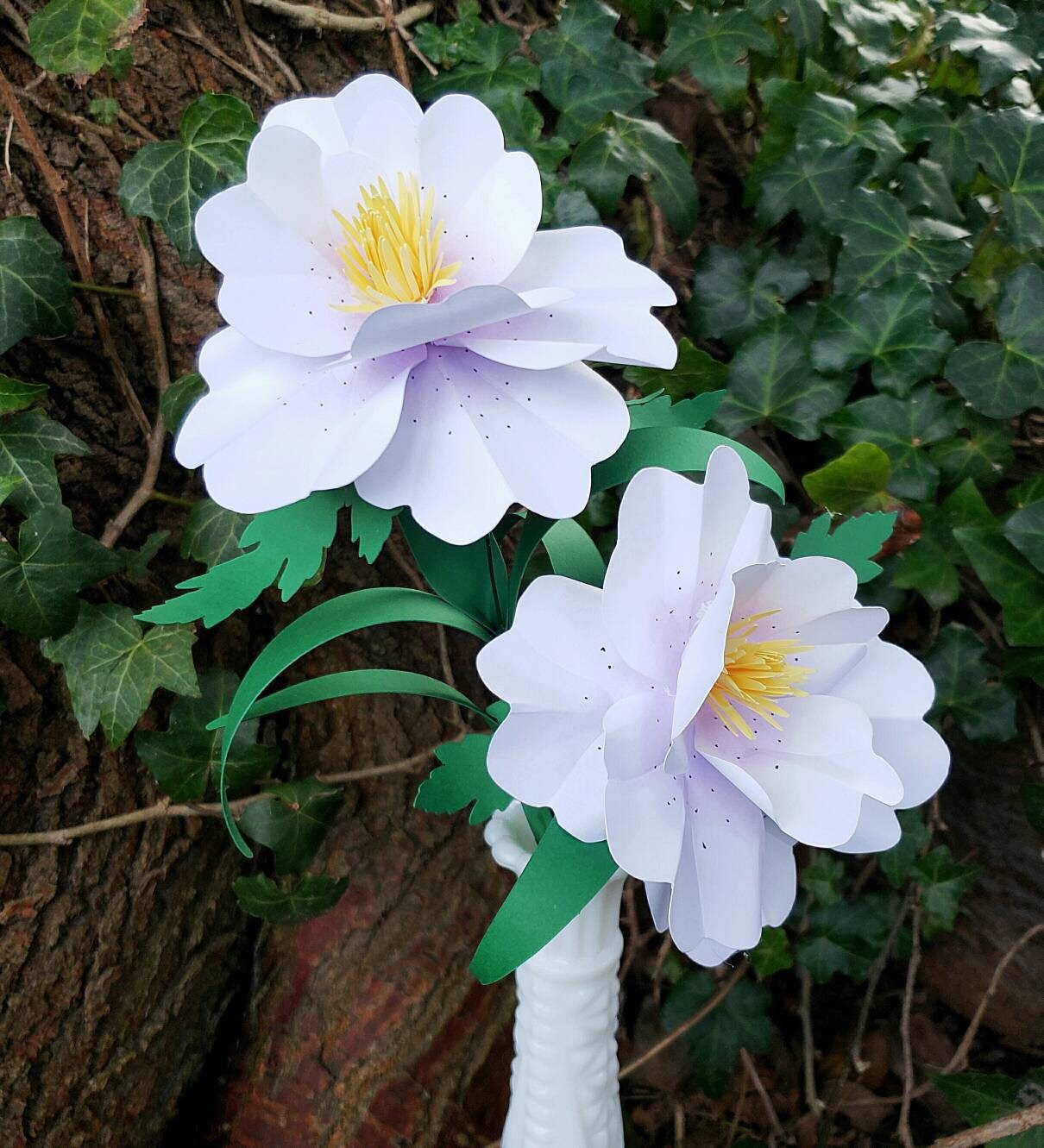 Easy Paper Flower Tutorial Paper Flower Templates 3D | Etsy