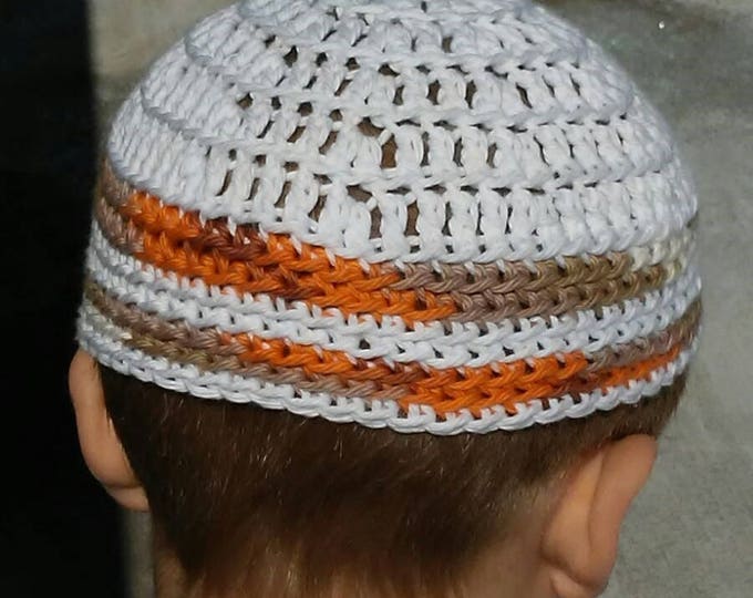Kippot, Extra Large Crocheted Kippot, Cotton Kippot, School Kippa ...