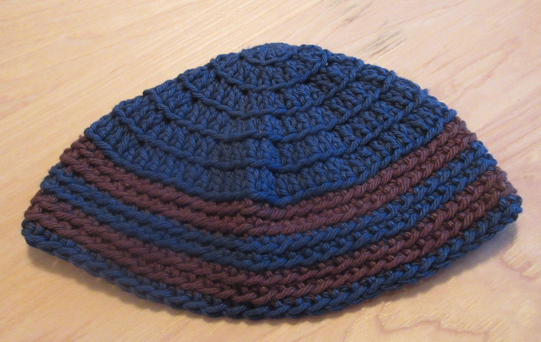 Kippot, Extra Large Crocheted Kippa, Cotton Kippah, Jewish Head ...