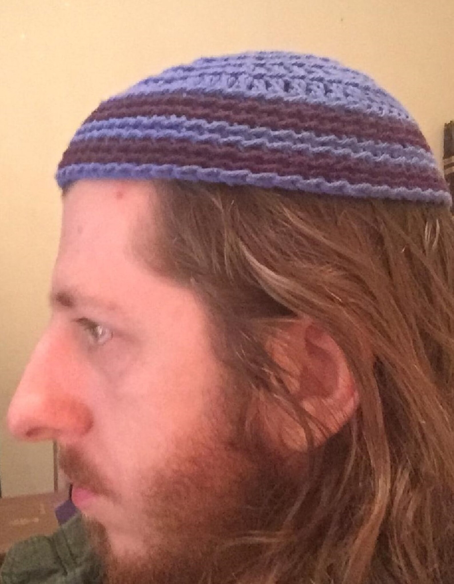 Kippot, Extra Large Crocheted Kippa, Cotton Kippah, Jewish Head ...