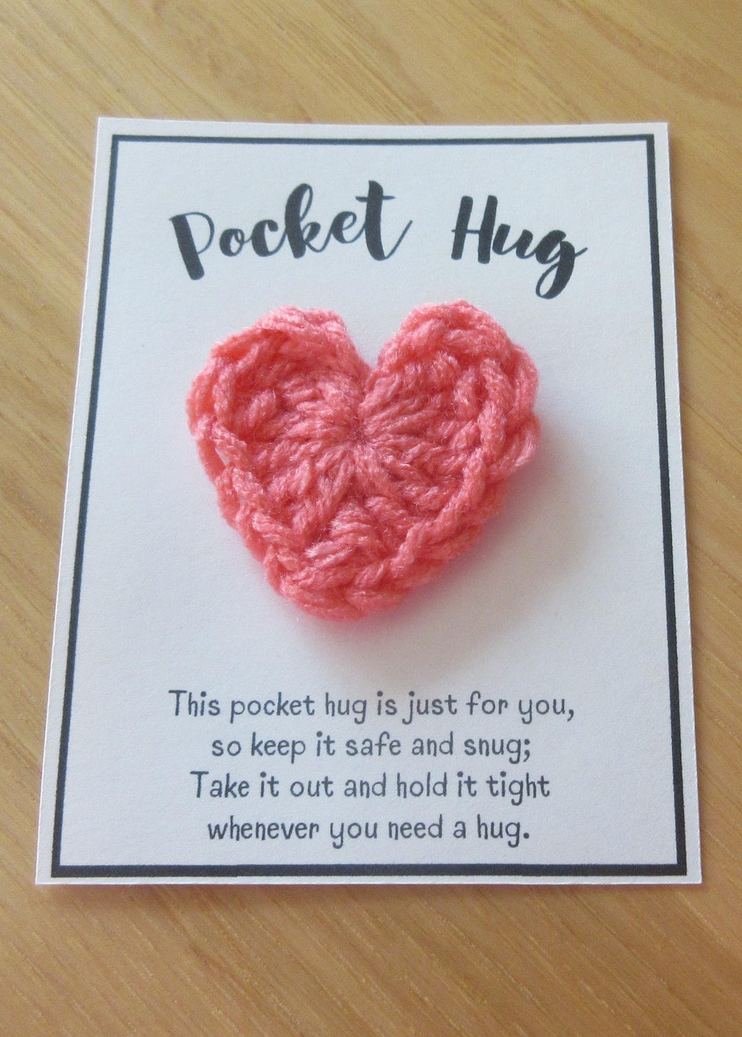 Crocheted Pocket Heart Hug: Inspirational Gift - Etsy