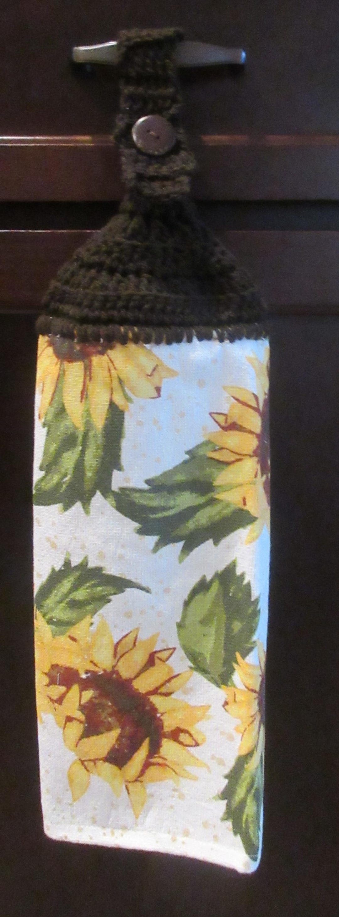 Sunflower Towel, Hanging Kitchen Towel, Sunflowers - Etsy