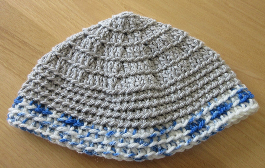 Kippot, Extra Large Crocheted Kippa, Cotton Kippah, Jewish Head ...