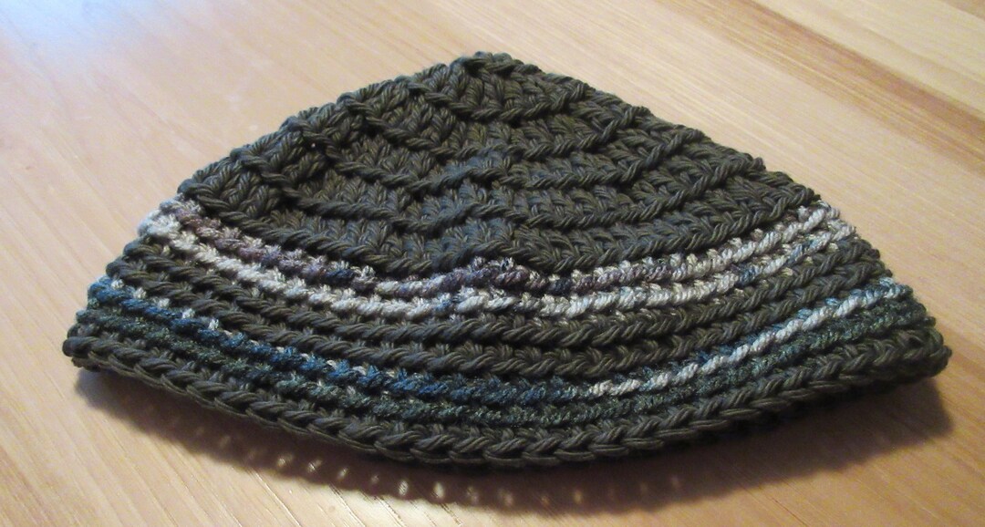 Kippot, Extra Large Crocheted Kippa, Cotton Kippah, Jewish Head ...