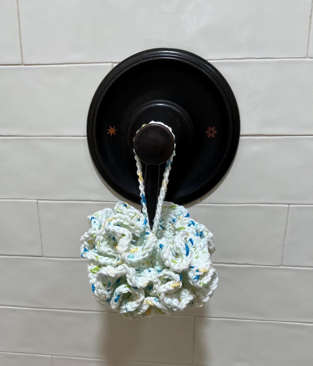 Crocheted Cotton Shower Pouf: Exfoliating Bath Loofah - Etsy
