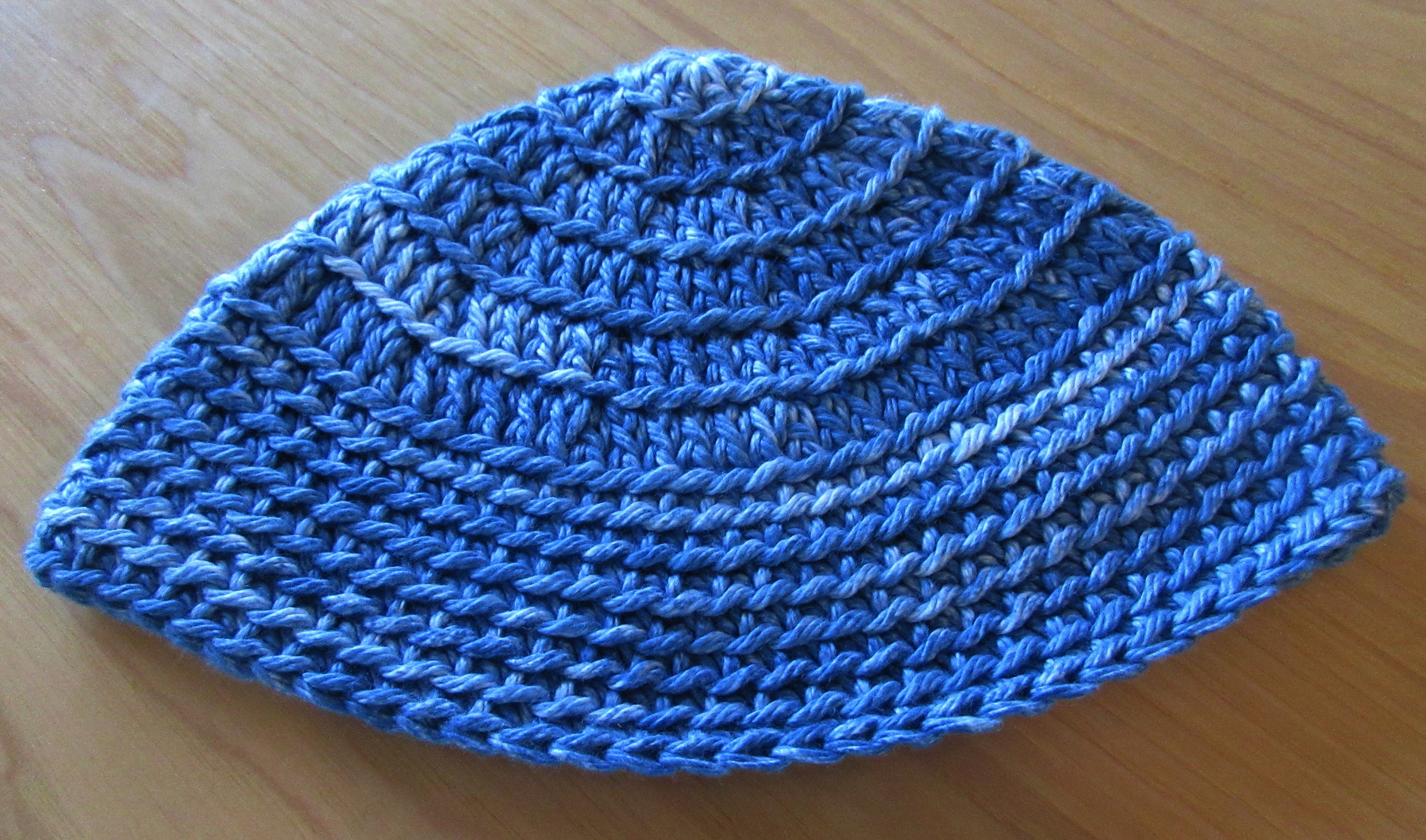 Extra Large Denim Blue Crochet Kippah: Cotton Jewish Head Covering - Etsy