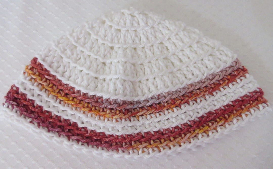 Kippot, Extra Large Crocheted Kippa, Cotton Kippah, Jewish Head ...