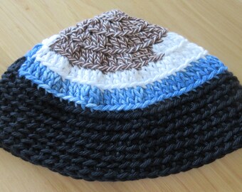 Kippot Extra Large Crocheted Kippa Cotton Kippah Jewish - Etsy