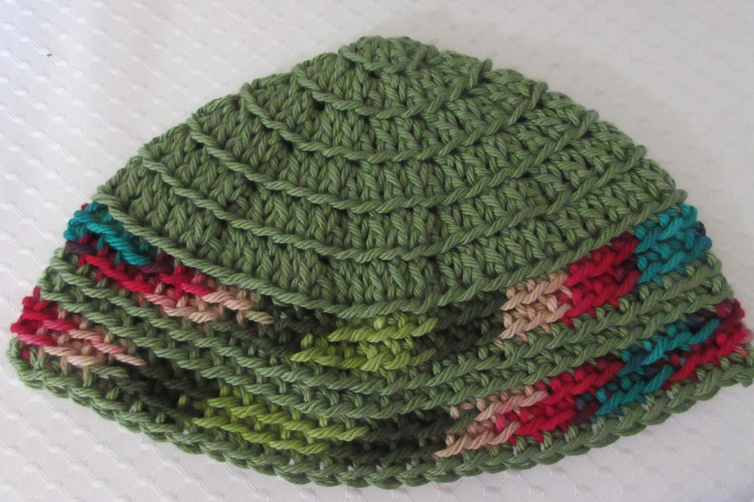 Kippot, Extra Large Crocheted Kippot, Cotton Kippot, Jewish Head ...