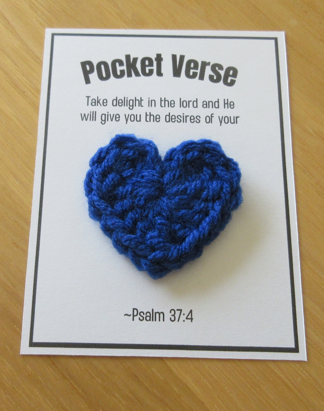 Inspirational Verse, Pocket Verse, Bible Scripture, Psalm 37:4 ...