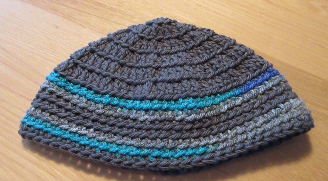Extra Large Kippot, Cotton Kippa, Jewish Head Covering, Crocheted ...
