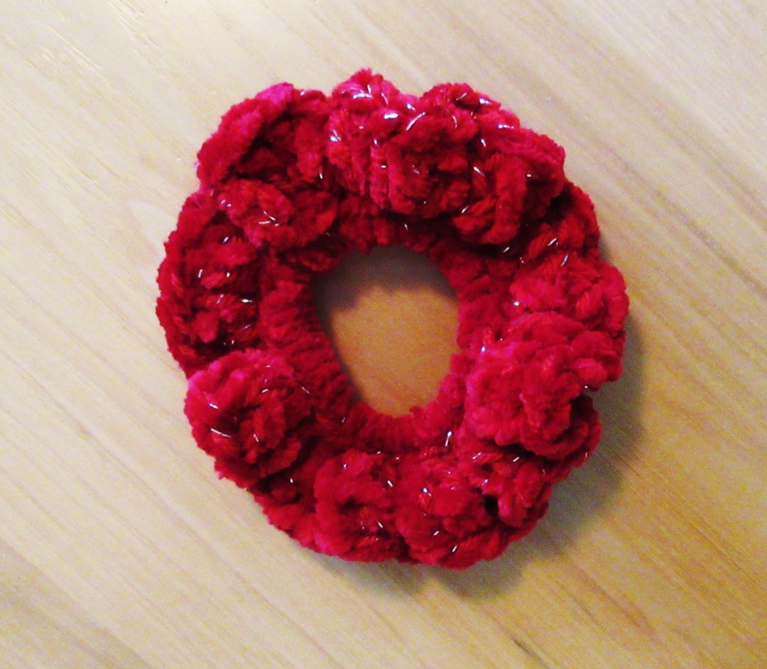 Red Scrunchie, Red Velvet Scrunchie, Sparkle Scrunchie, Long Hair ...