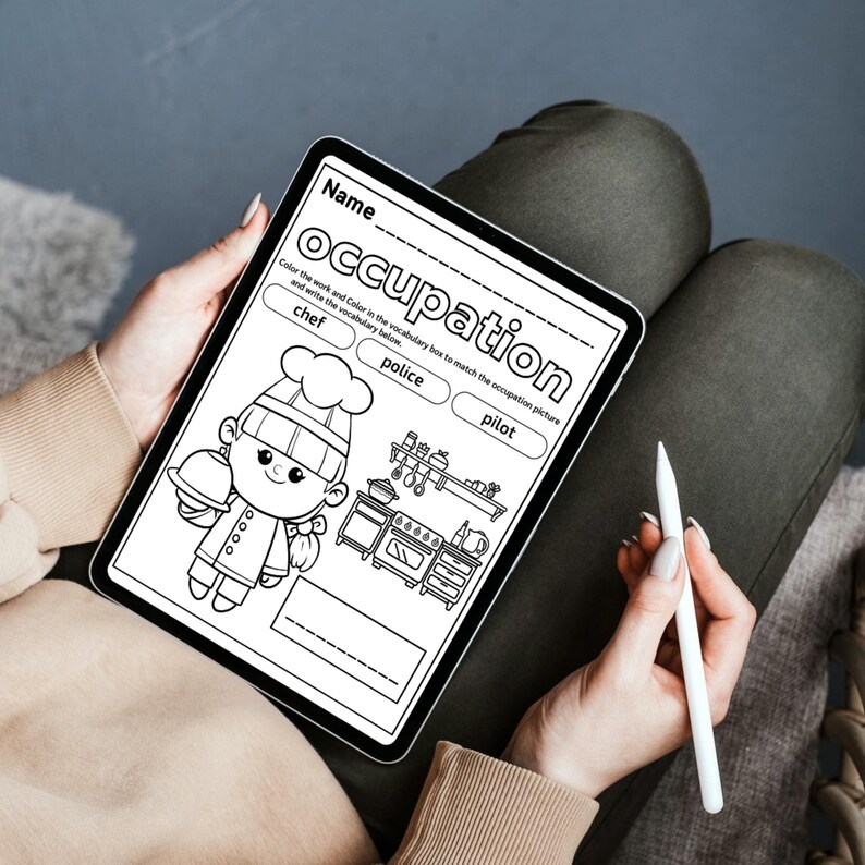 Occupation Coloring Pages: Community Helpers Career Drawing (PDF ...