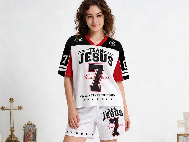 Team Jesus Christian Mesh Jersey Faith Bible Verse Baseball Unisex ...