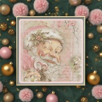 Santa's Face Christmas Cross Stitch Pattern Santa Claus's Smile Hand ...