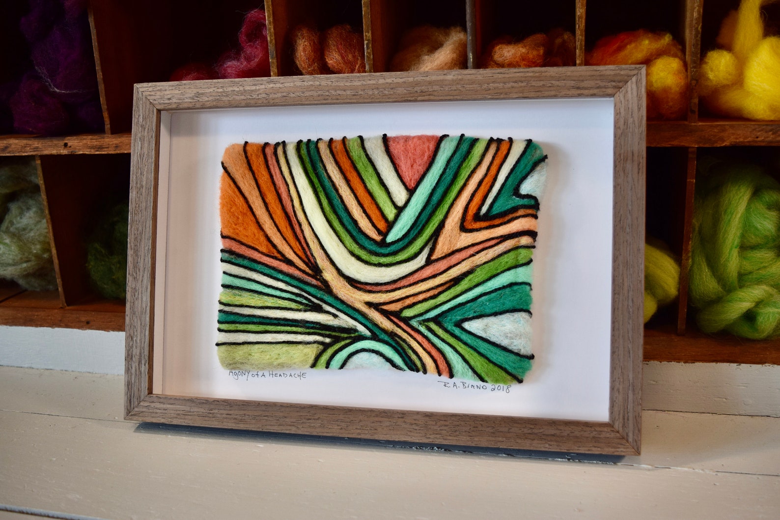 Modern Fiber Art Felted Picture Fiber Art Painting Painting - Etsy